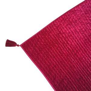 Deep Red Velvet Quilt Queen Quilt Velvet Comforter Red King Size Quilt ...