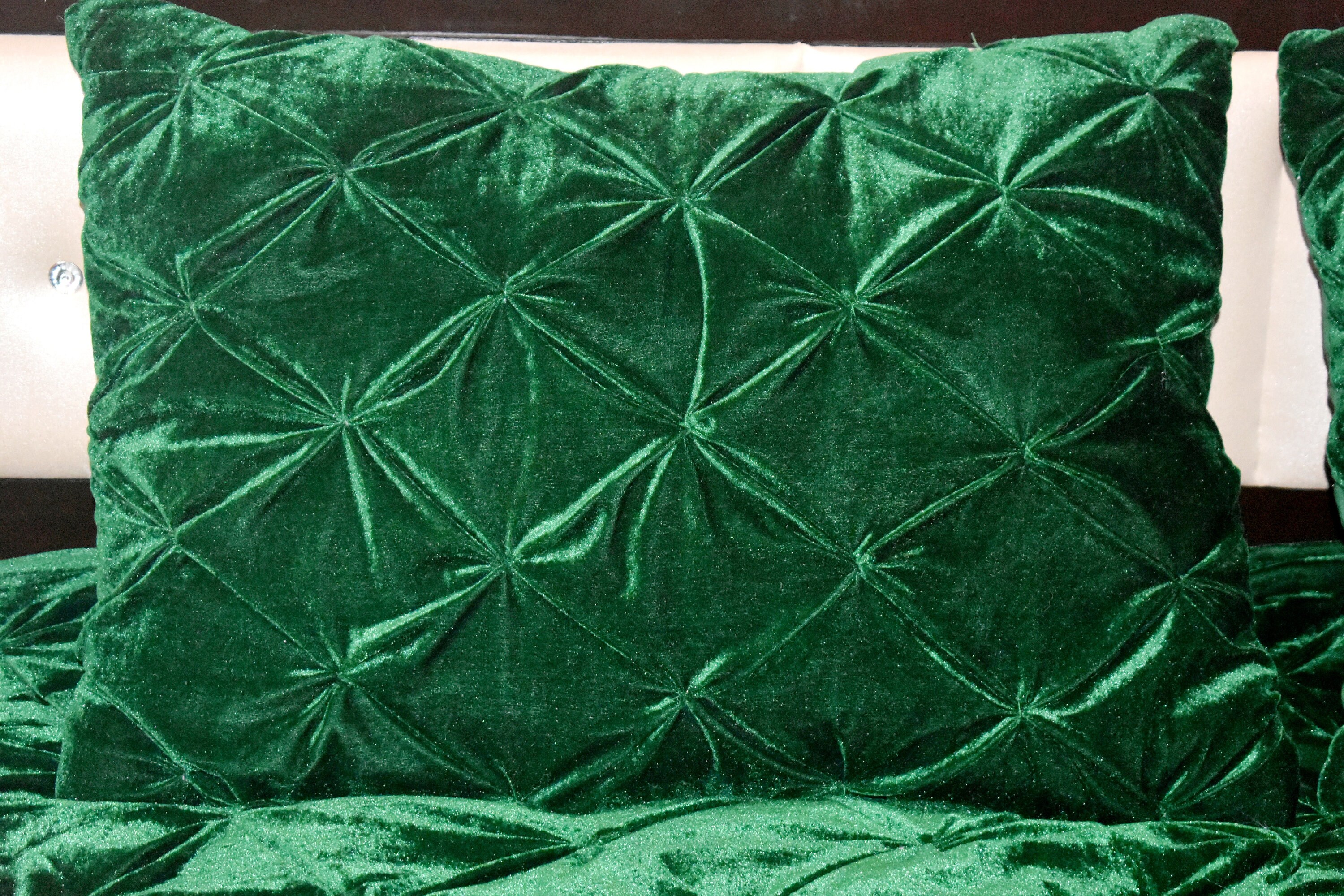 Emerald Green Velvet Quilt Emerald Green Luxury Comforter - Etsy