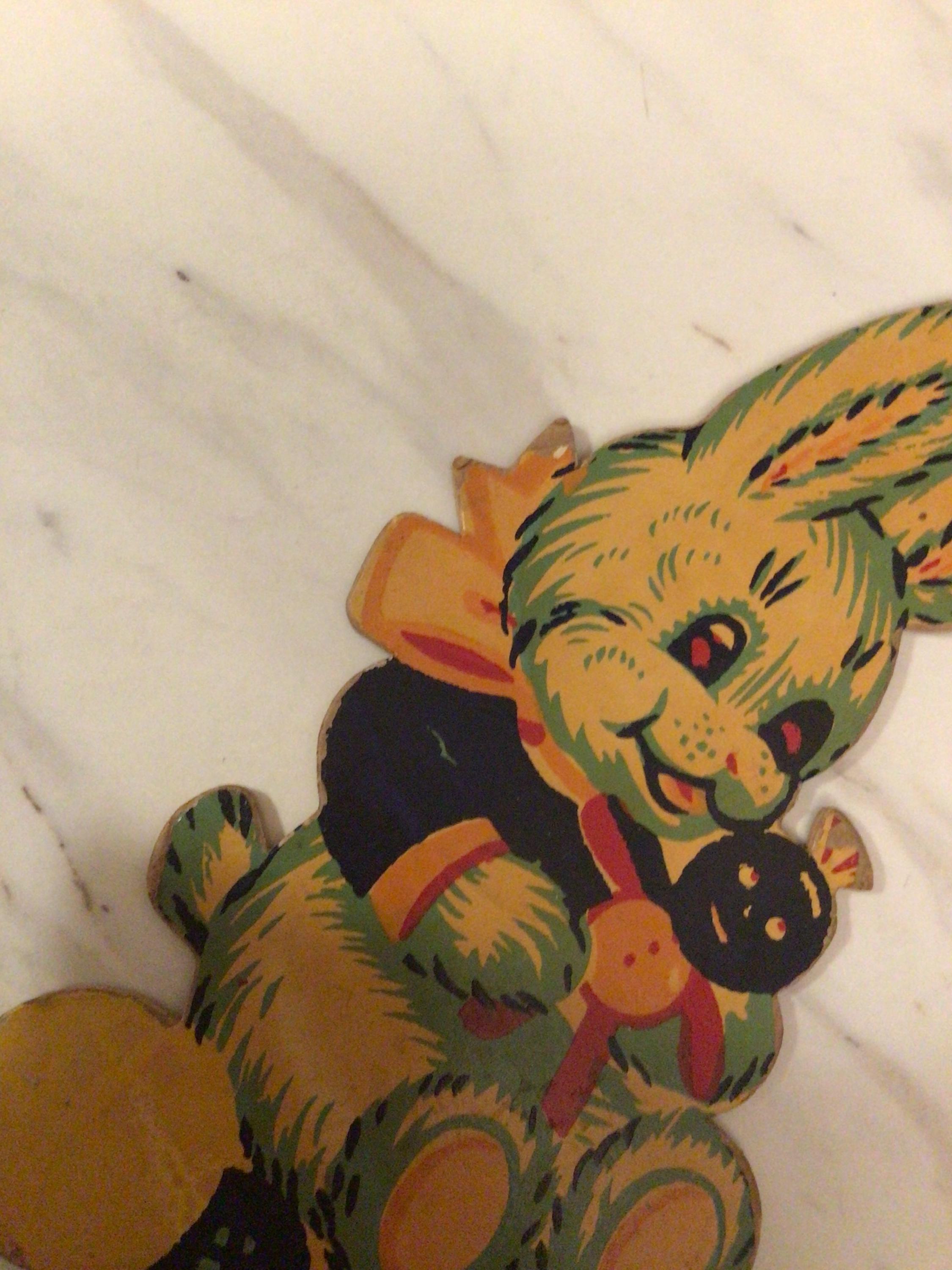 Vintage (slightly Terrifying) Easter Bunny Decor. Demon Rabbit? FREE ...