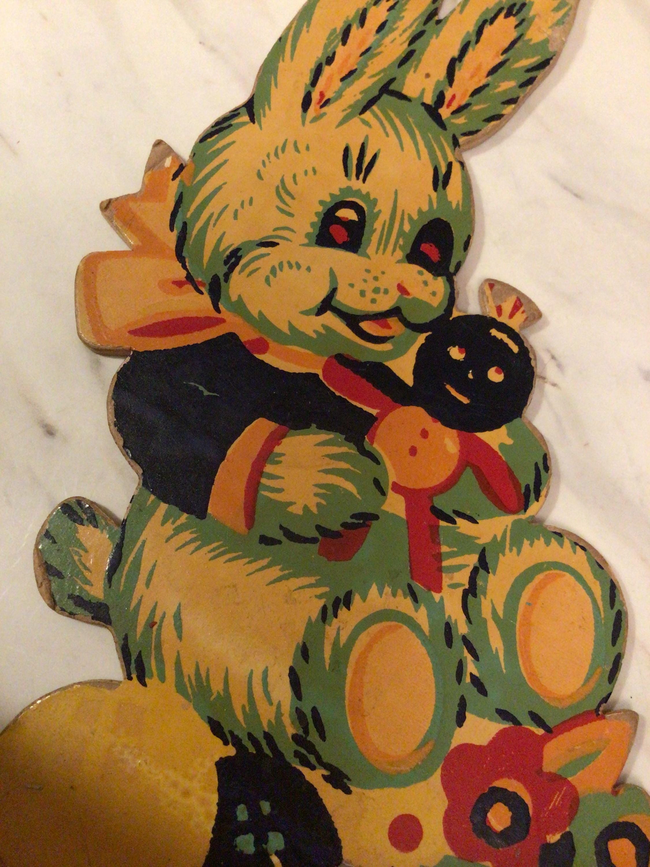 Vintage (slightly Terrifying) Easter Bunny Decor. Demon Rabbit? FREE ...
