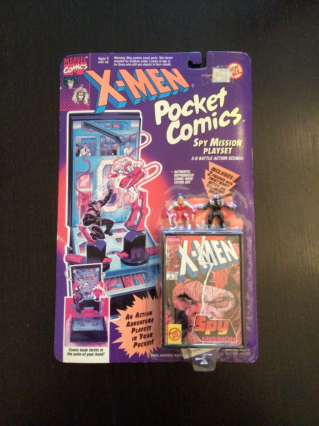 Vintage 1994 X-men Pocket Comics SPY MISSION Playset Wolverine & Omega ...