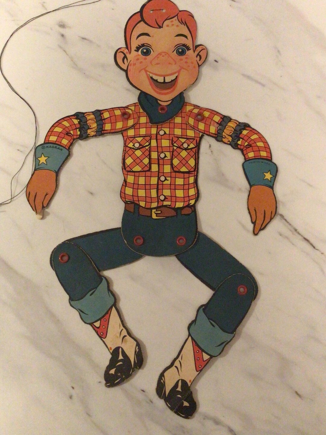 Vintage 50’s Dancing Howdy Doody Puppet Paper/cardboard - Originally a ...