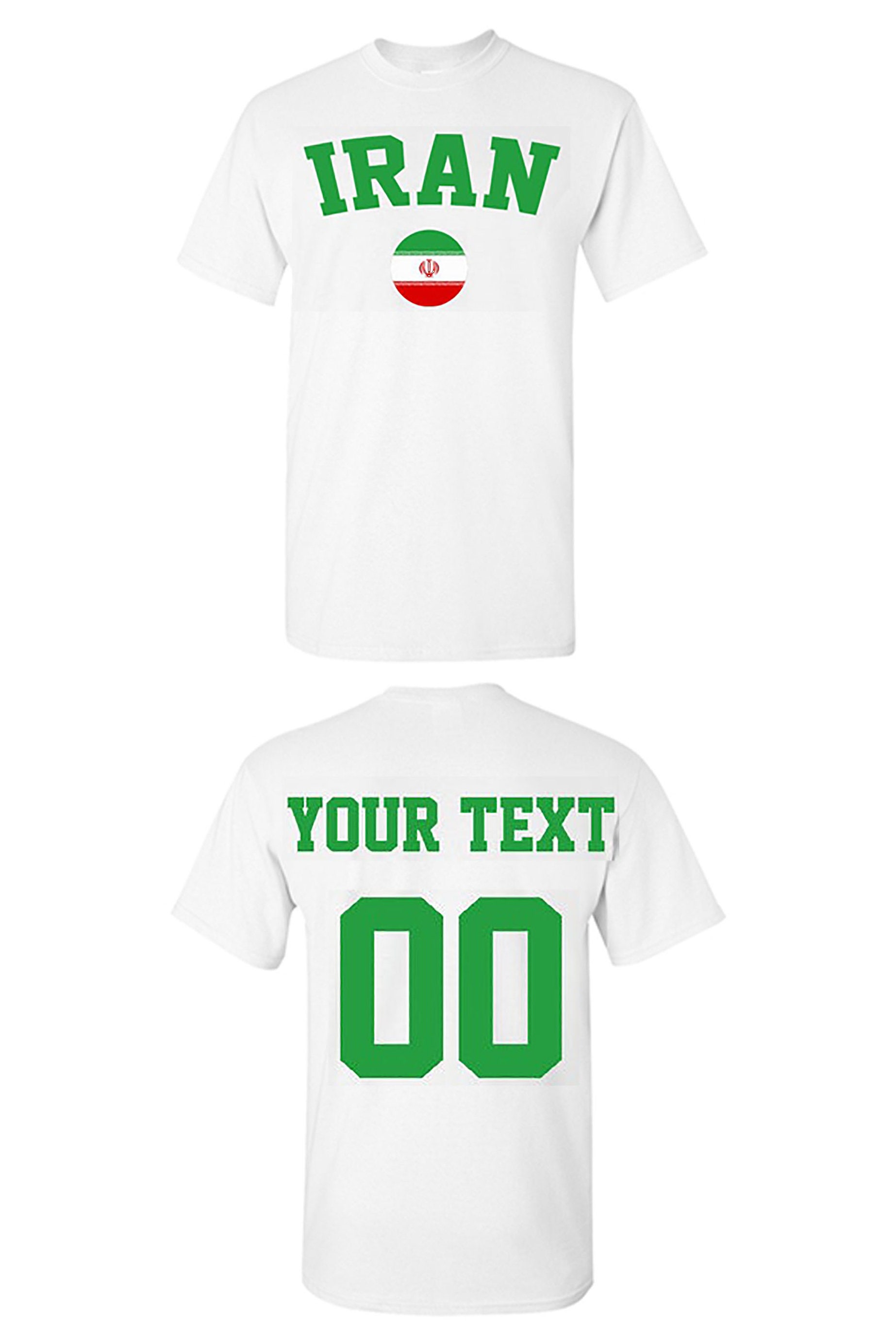 IRAN World Cup Custom Unisex Printed TSHIRT Tee Jersey Text | Etsy