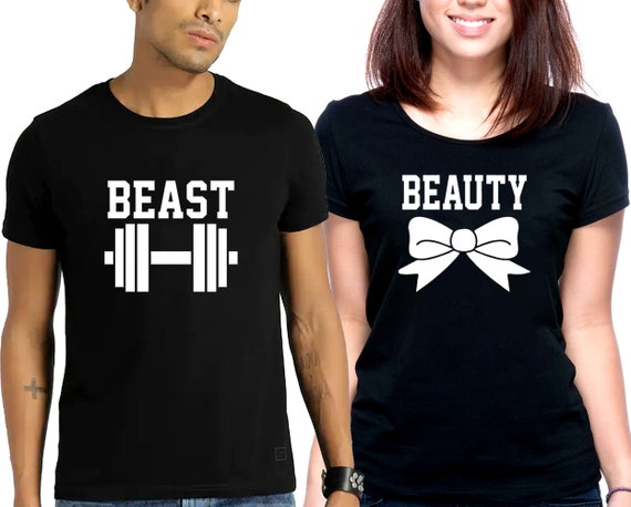 Beast Beauty Unisex Couple Matching Short Sleeve T-SHIRT Tee - Etsy