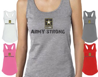 ARMY STRONG Star Logo Woman TANK Top America United State of - Etsy