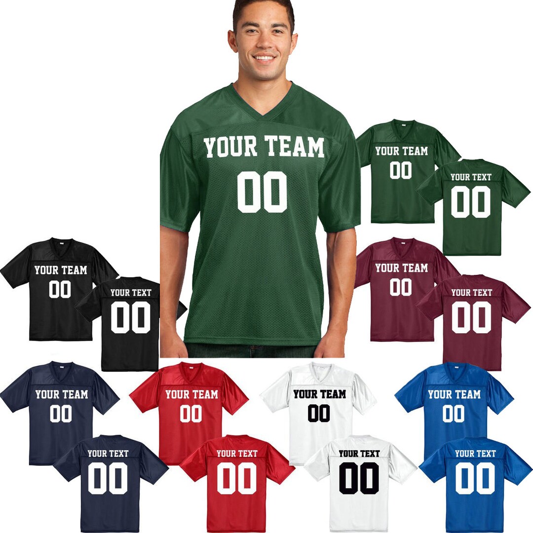 Customized Football JERSEY MESH Personalized Football Jersey Team Adult ...