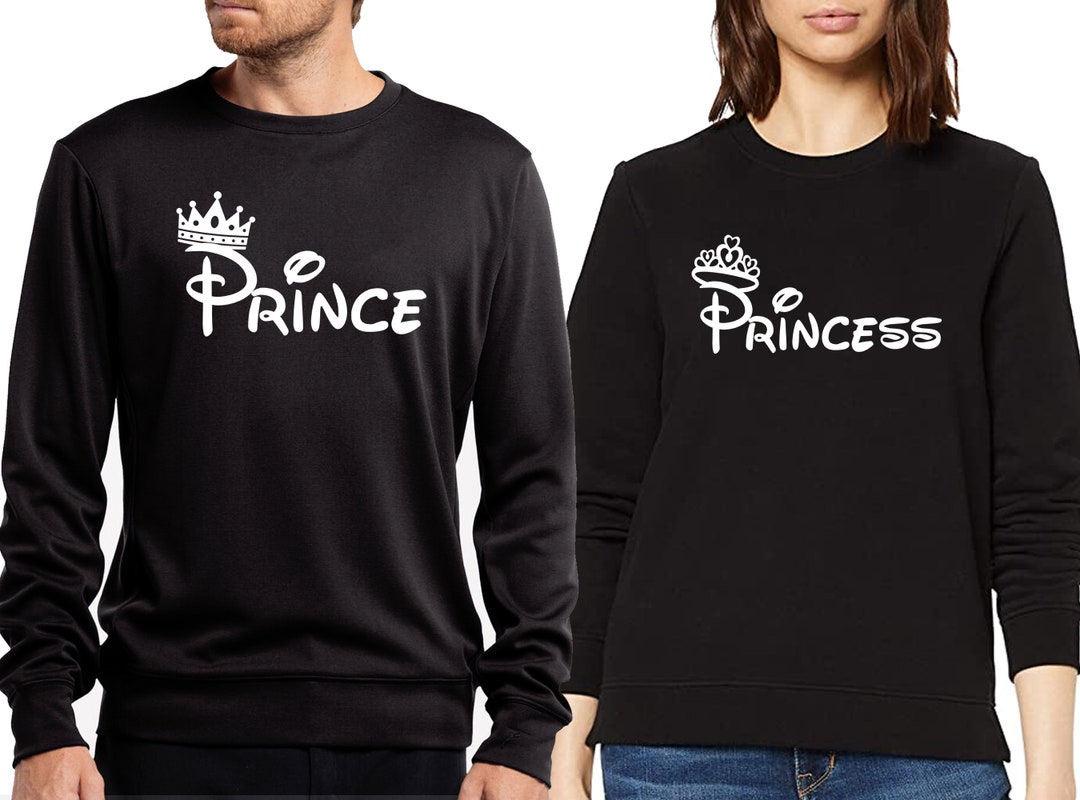 Couple Matching Prince Princess FASHION CREWNECK Sweatshirt Best Couple ...