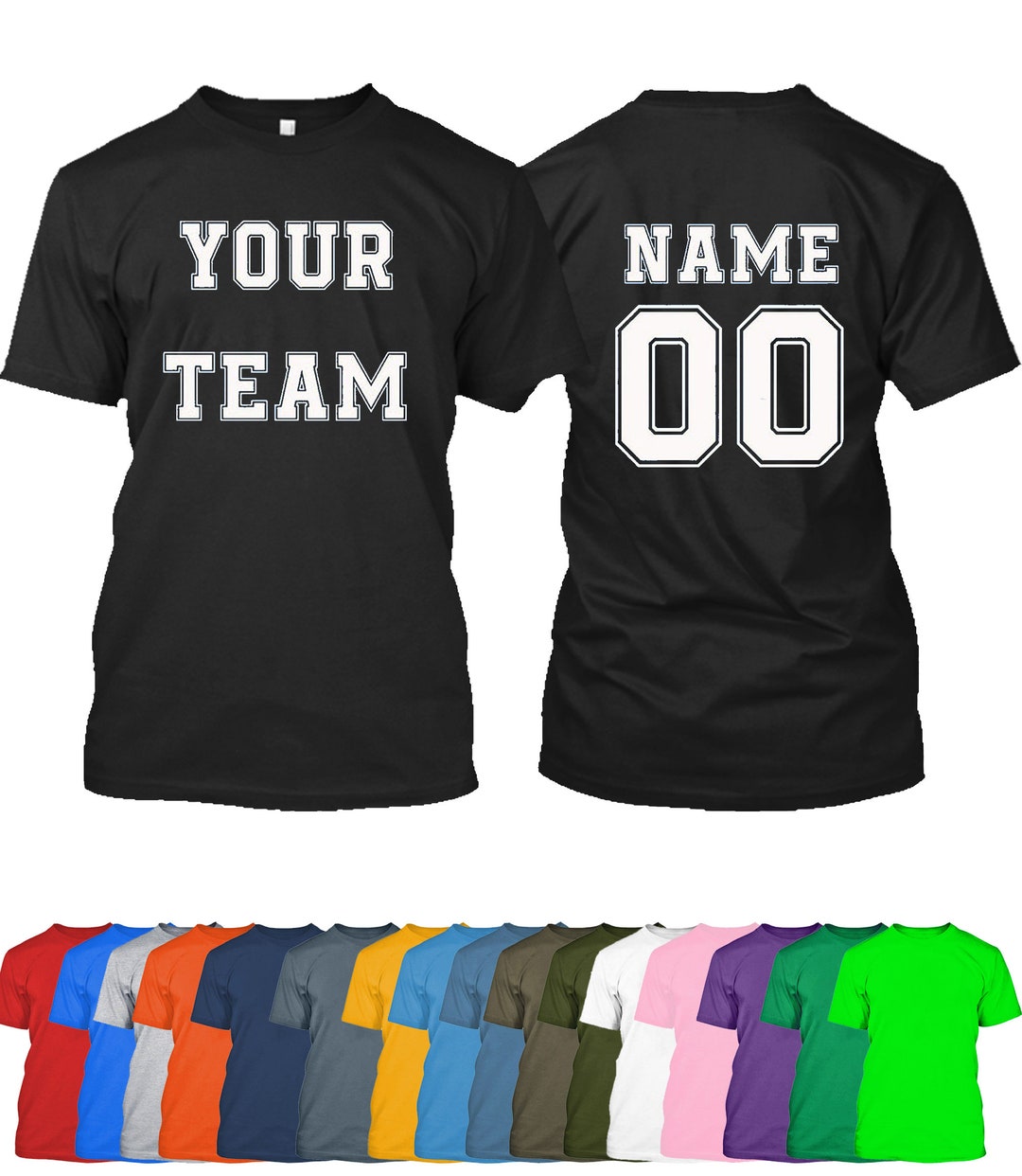 Personalized Customized Custom Printed Short Sleeve Tee Shirt Tee ...
