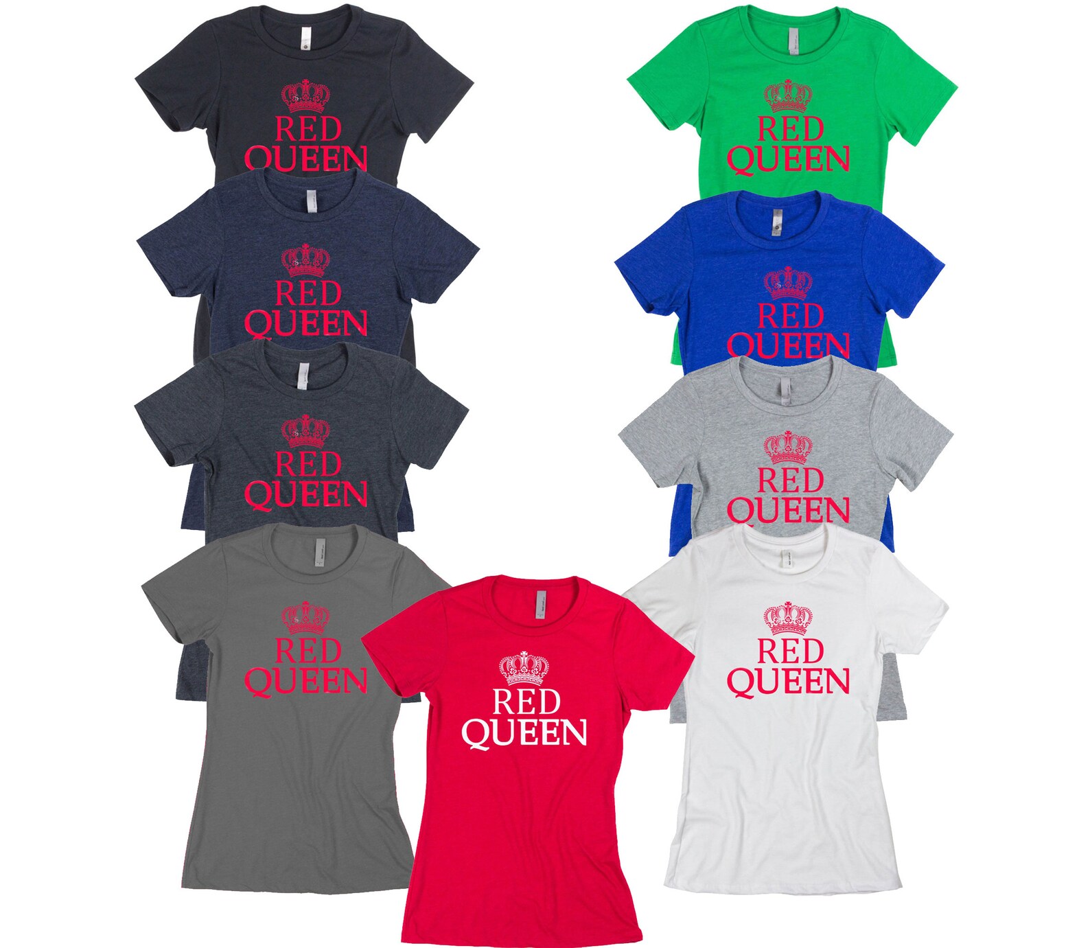 Red QUEEN Printed Short Sleeve T-SHIRT Tee Soft and - Etsy