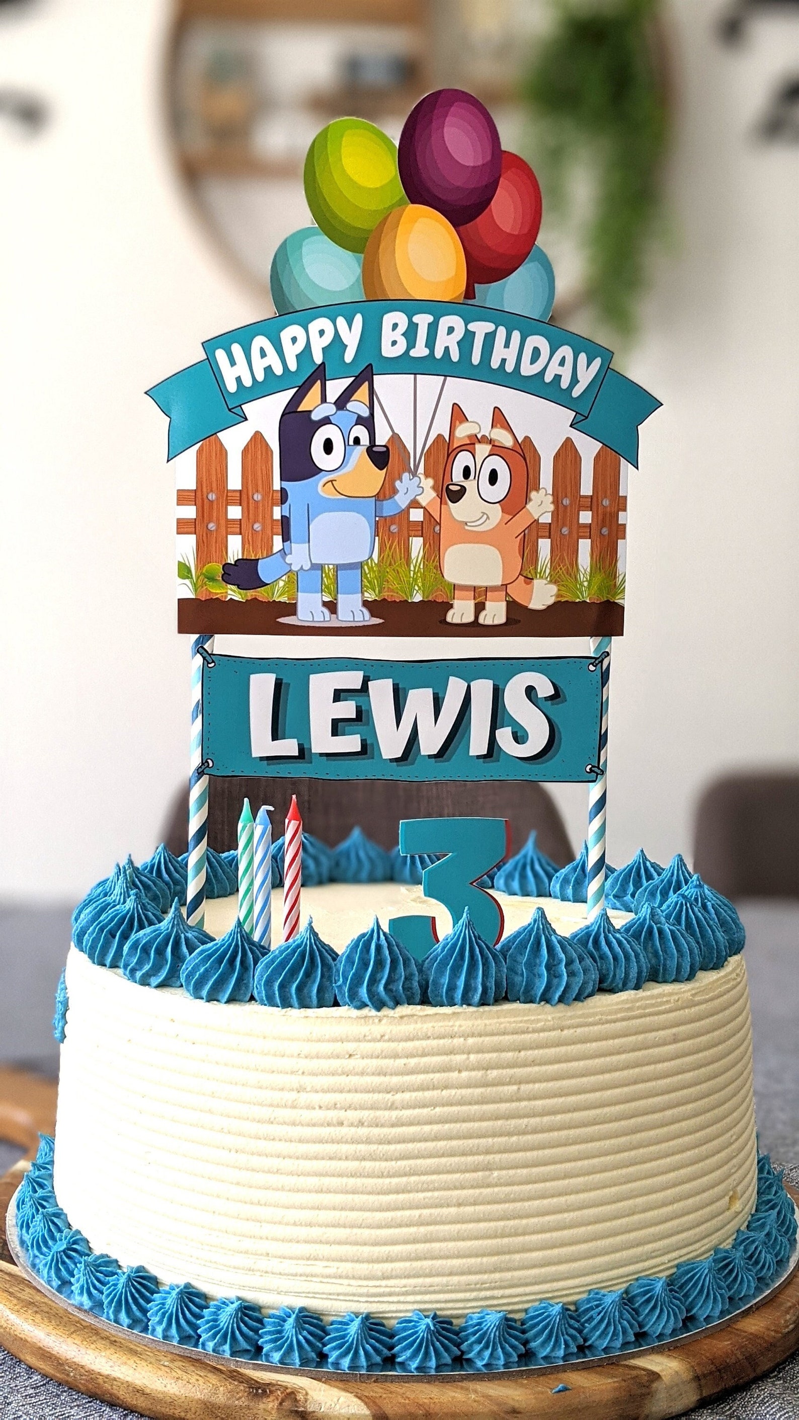 Bluey Birthday Cake Topper 1 DIY - Etsy UK