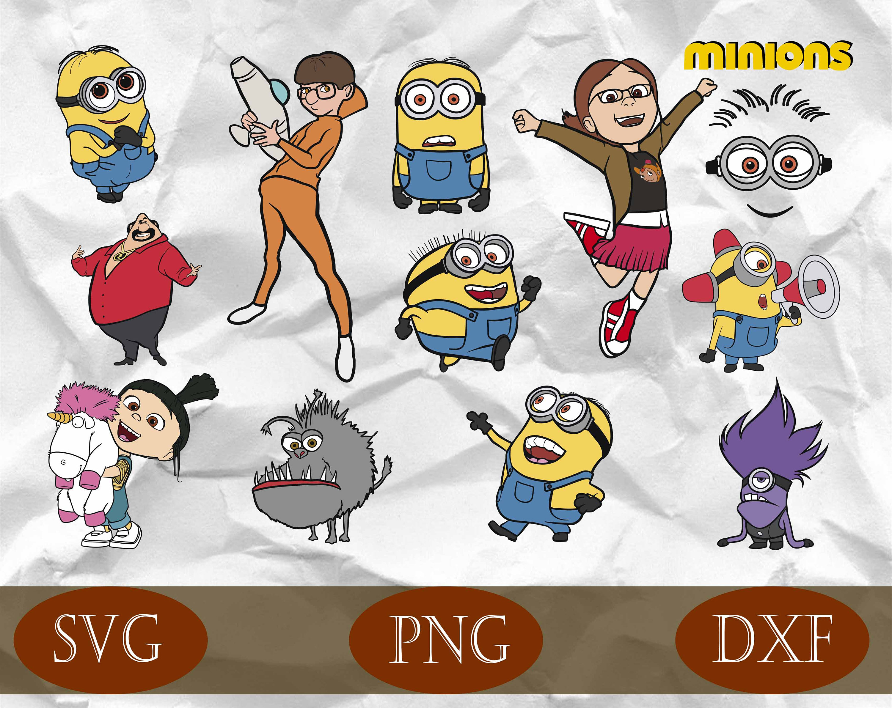 Minions SVG Minions Clip Art Despicable Me Svg Minions Cut | Etsy