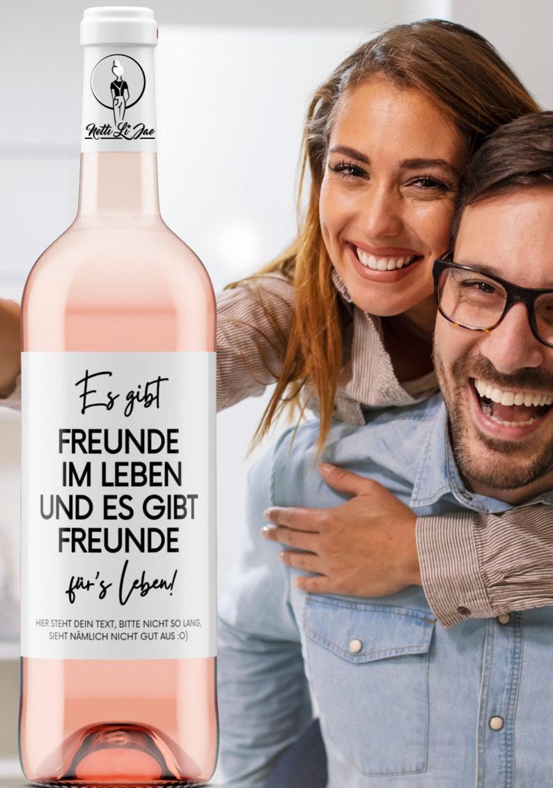Friendship | Personalized Wine Label | Friends for Life | Gift for ...