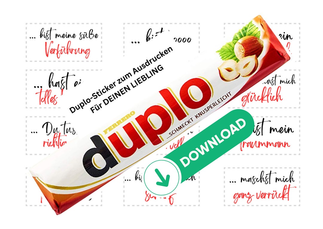 Digital Download | Duplo Bar Labels Love | Print, Cut Out, and Stick ...
