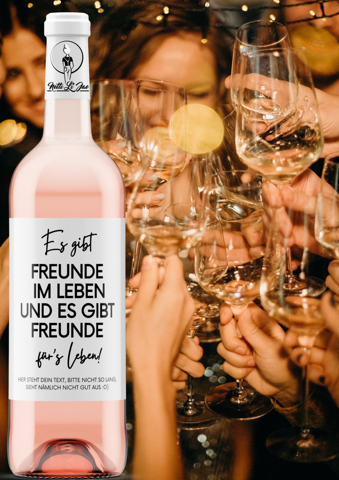 Friendship | Personalized Wine Label | Friends for Life | Gift for ...