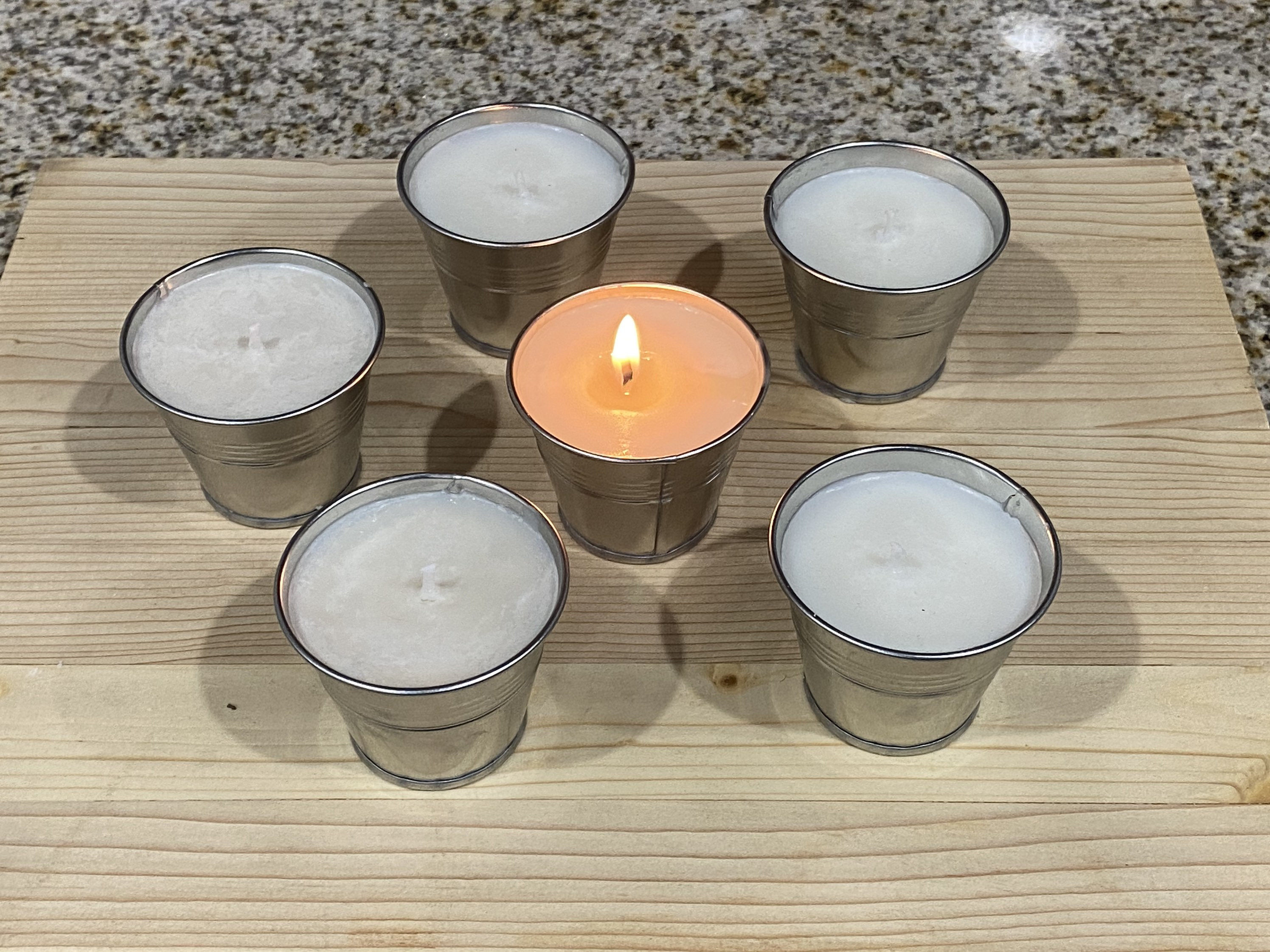 6 Pc Mini Tin Candles - Etsy