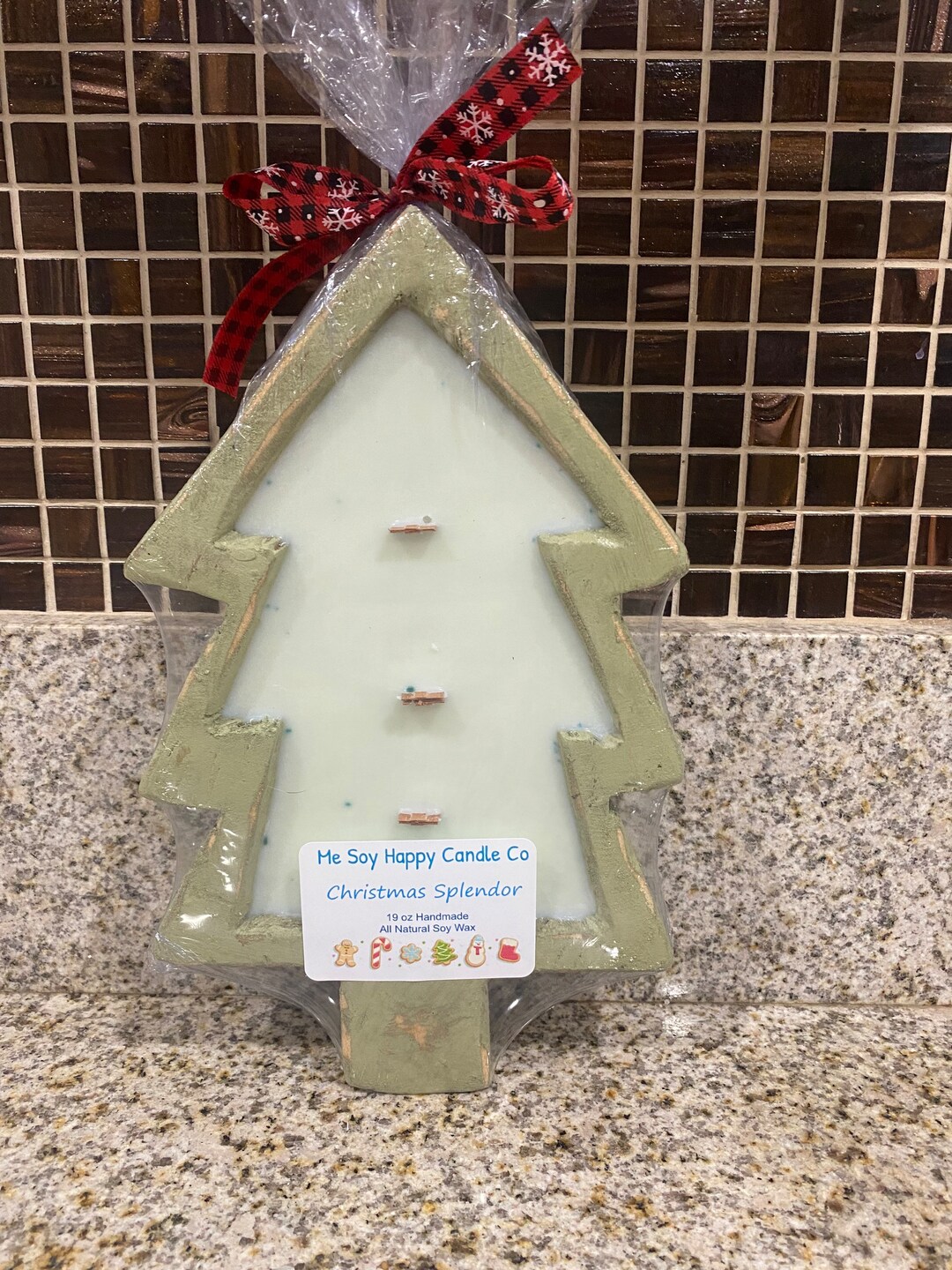 Christmas Tree Dough Bowl Candle - Etsy