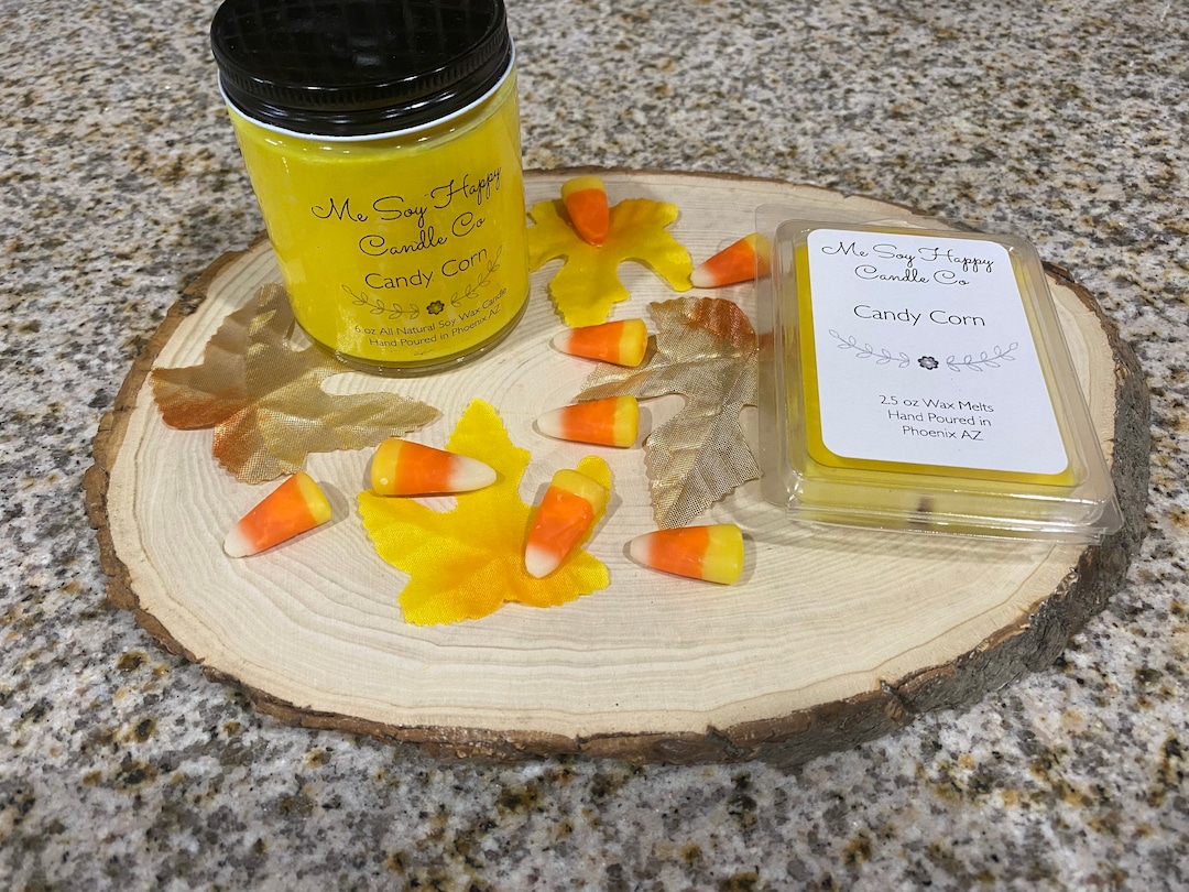 Candy Corn Scented Candle - Etsy UK