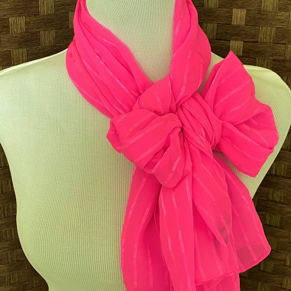 Hot Pink Scarf - Etsy