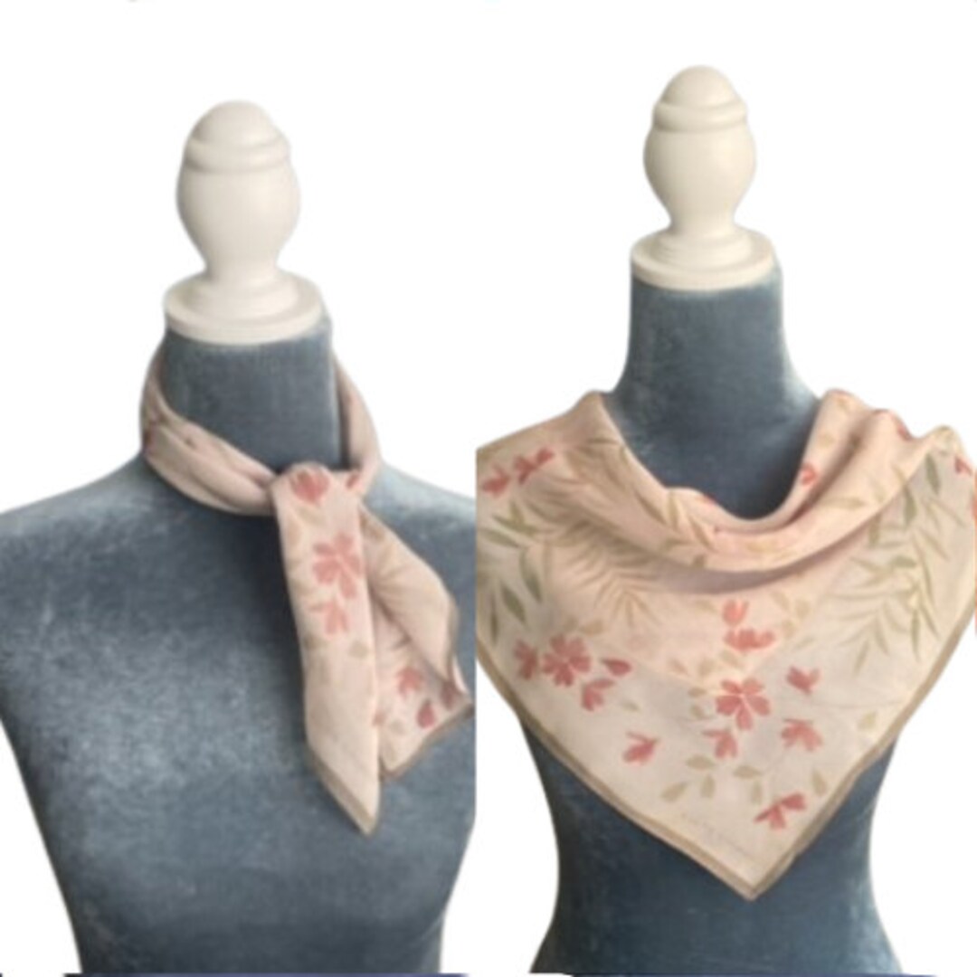 Ralph Lauren Silk Floral Bandana 20 Inch Vintage Designer Fashion ...