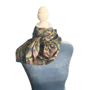 Vintage Silk Scarf Unusual Pattern Square 32 Inch Fashion Accessories ...