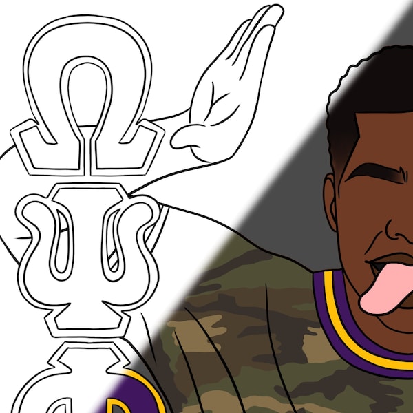 Omega Psi Phi Png - Etsy