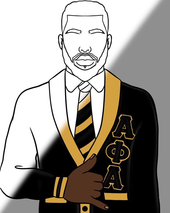 Alpha Fraternity Pre Drawn Outline DIY Canvas Paint Party | Etsy