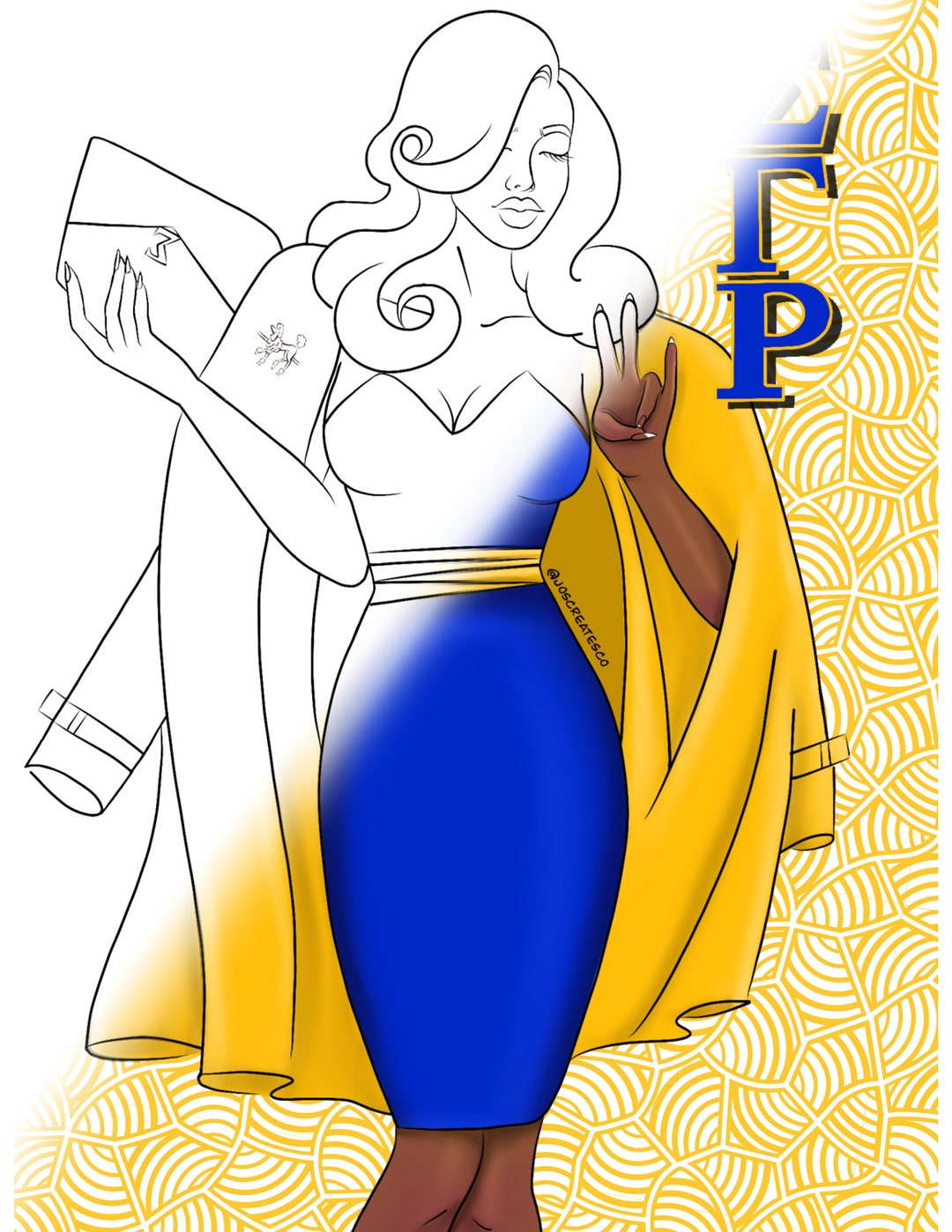 Sigma Gamma RHO Sorority Instant Download/college Grad Cap/ DIY Canvas ...