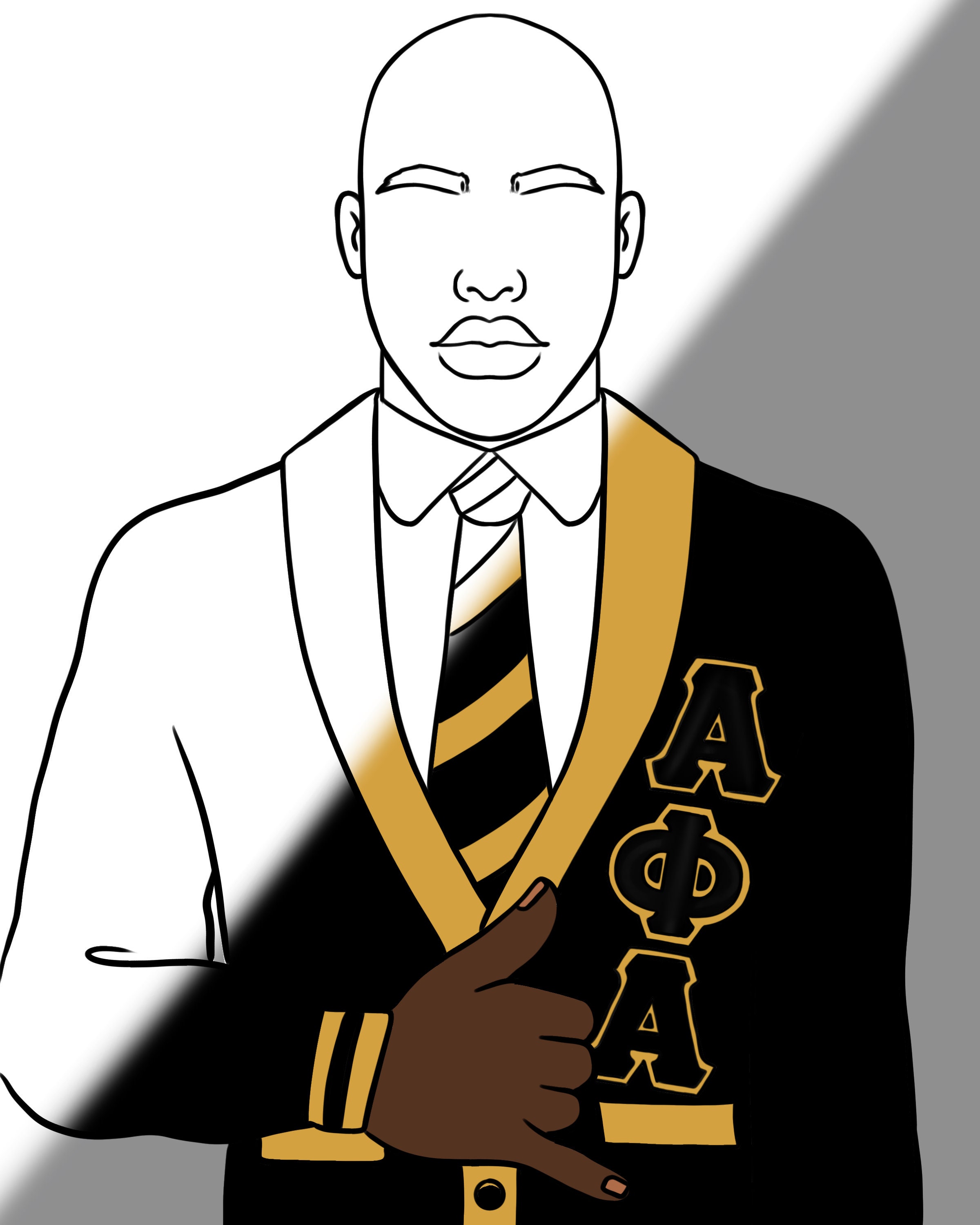 Alpha Fraternity Pre Drawn Outline DIY Canvas Paint Party - Etsy