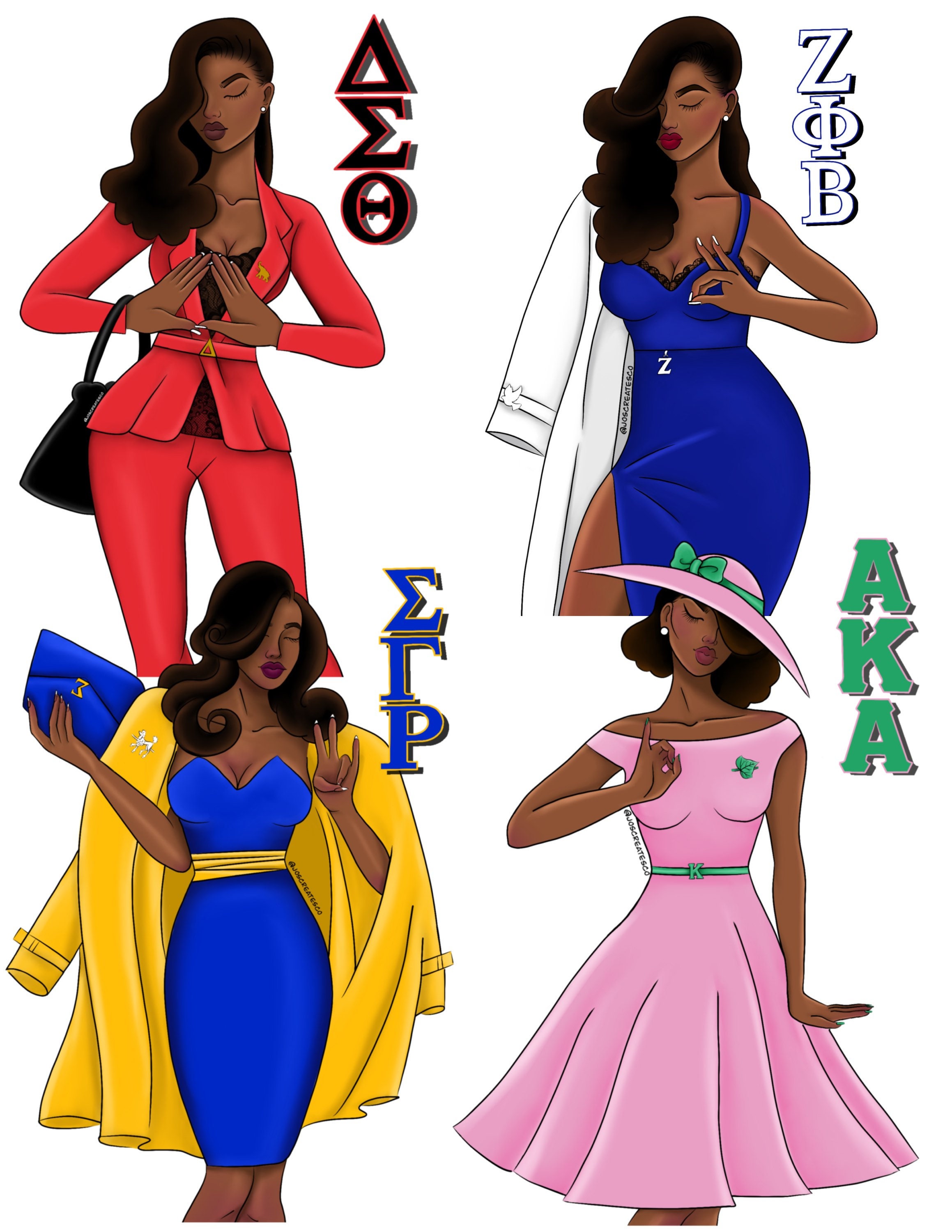 Zeta Phi Beta Pre Drawn Outline Canvas Panel DIY Canvas Paint - Etsy