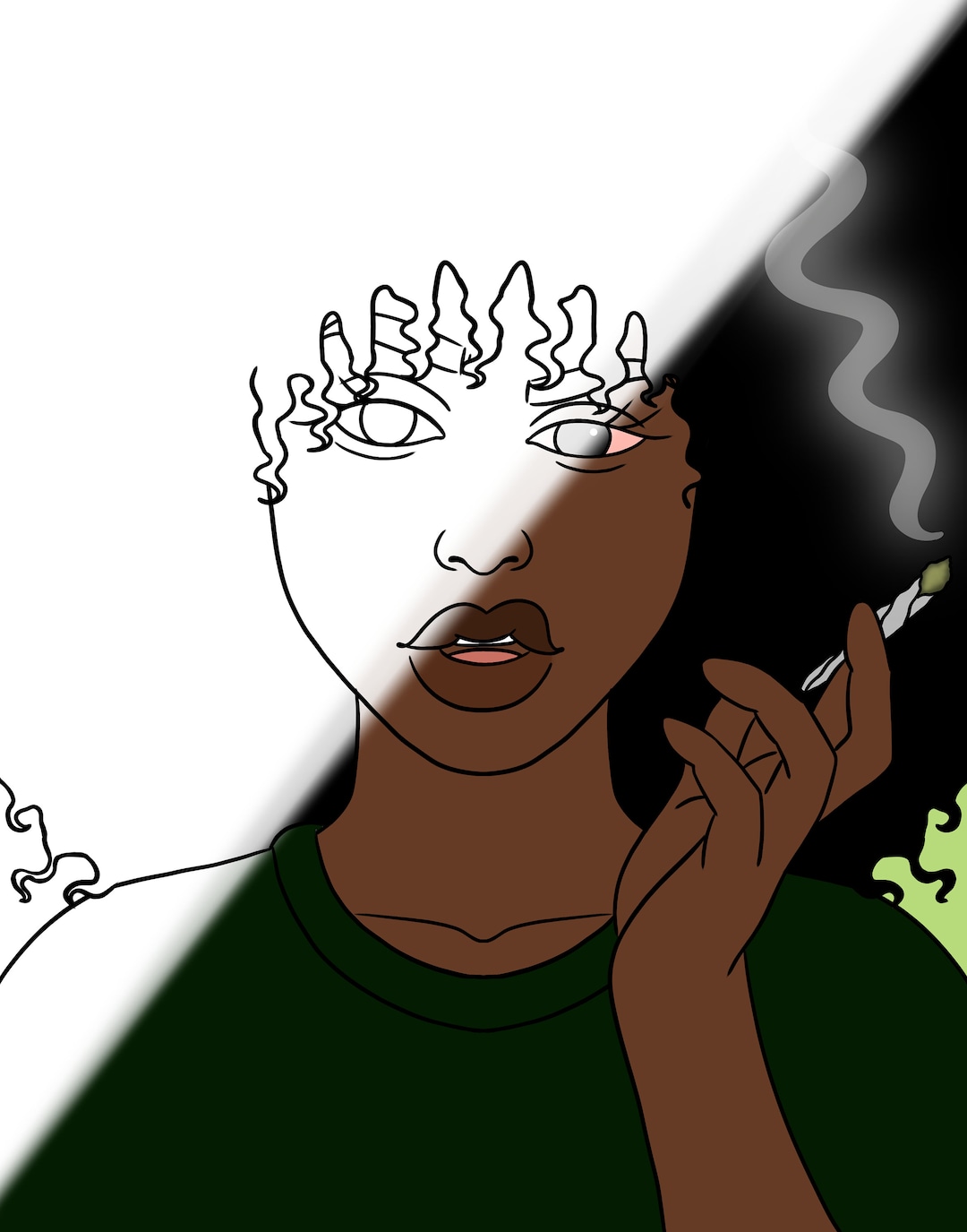 Smoker Pre Drawn Outline DIY Paint and Sip Party Instant Download File ...