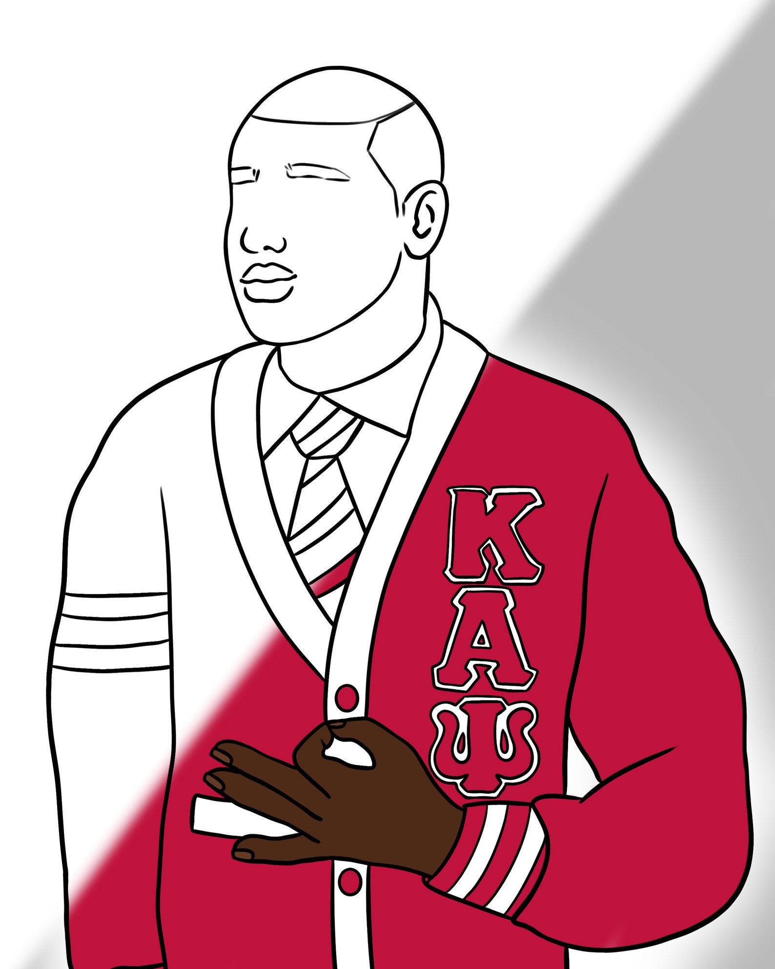 Kappa Alpha Psi Frat Pre Drawn Outline DIY Canvas Paint Party Instant ...