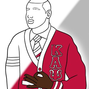 Kappa Alpha Psi Frat Pre Drawn Outline DIY Canvas Paint Party Instant ...