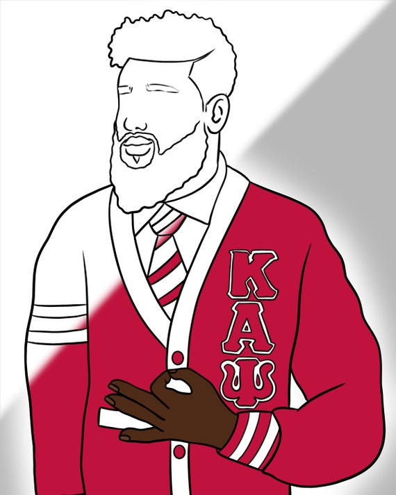 Kappa Alpha Psi Frat Pre Drawn Outline DIY Canvas Paint Party | Etsy Canada