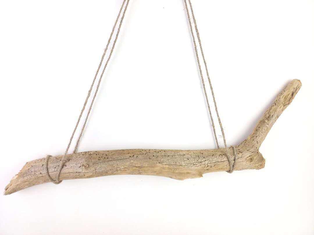 Knotty Driftwood Branch: 22.8'' Coastal Wall Hanging, Air Plant Holder ...