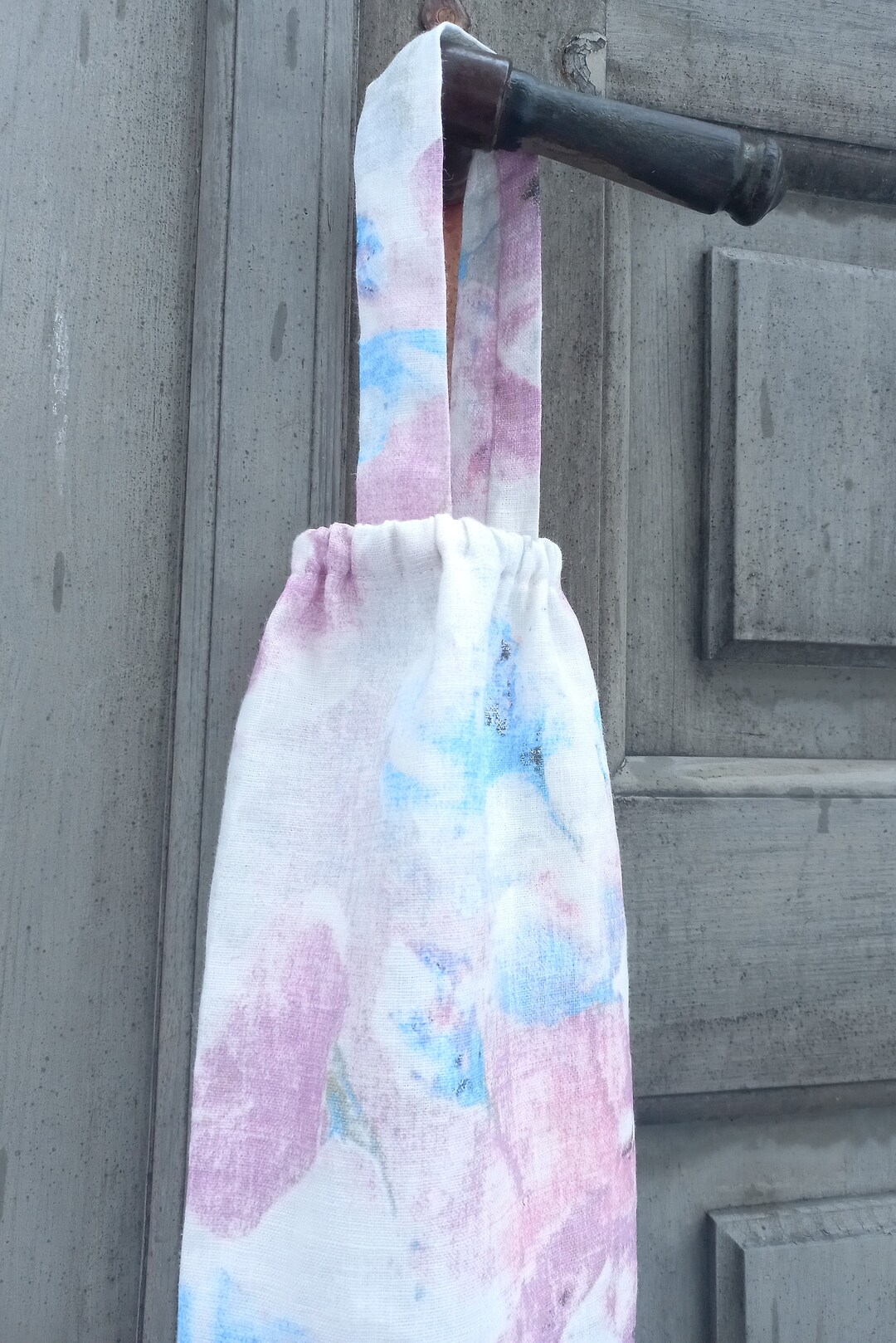 Linen Plastic Grosary Bag Holder, Kitchen Bag Dispenser, Reusable Linen ...