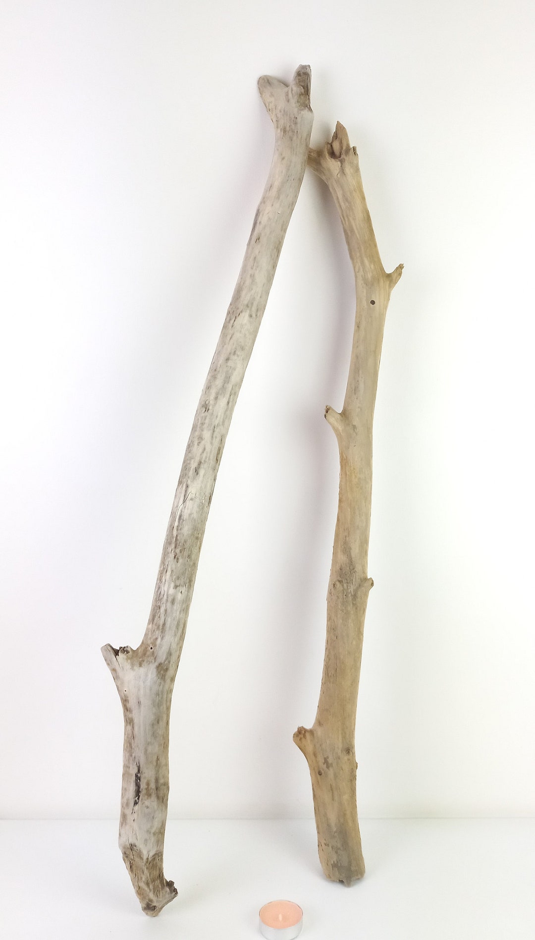 Long Straight Driftwood Branches: Rustic Wall Hanging Decor (set of 2 ...