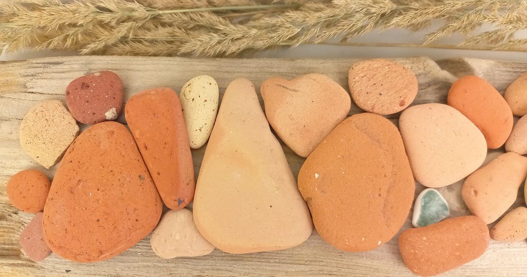 Terracotta Beach Brick Art Supply, Sea Pottery Shards, Orange Beach ...