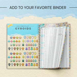 Animal Crossing Gyroids and Fossils Checklist and Tracker, ACNH 2.0 ...