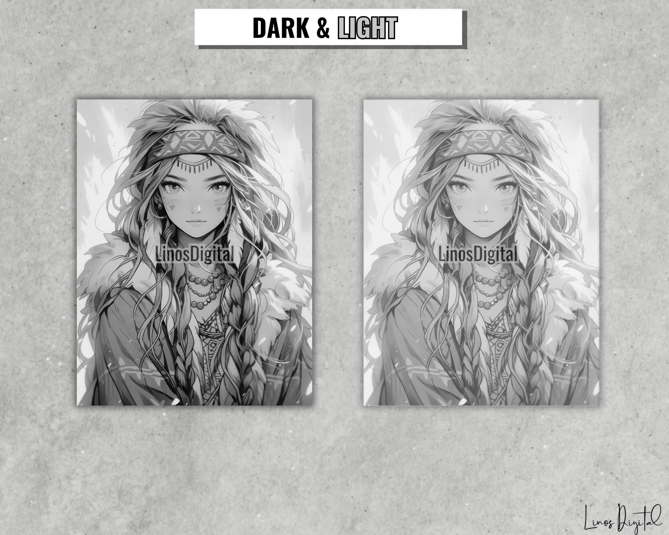 30 Anime Bohemian Girls Adult Coloring Book Bohemian Coloring - Etsy