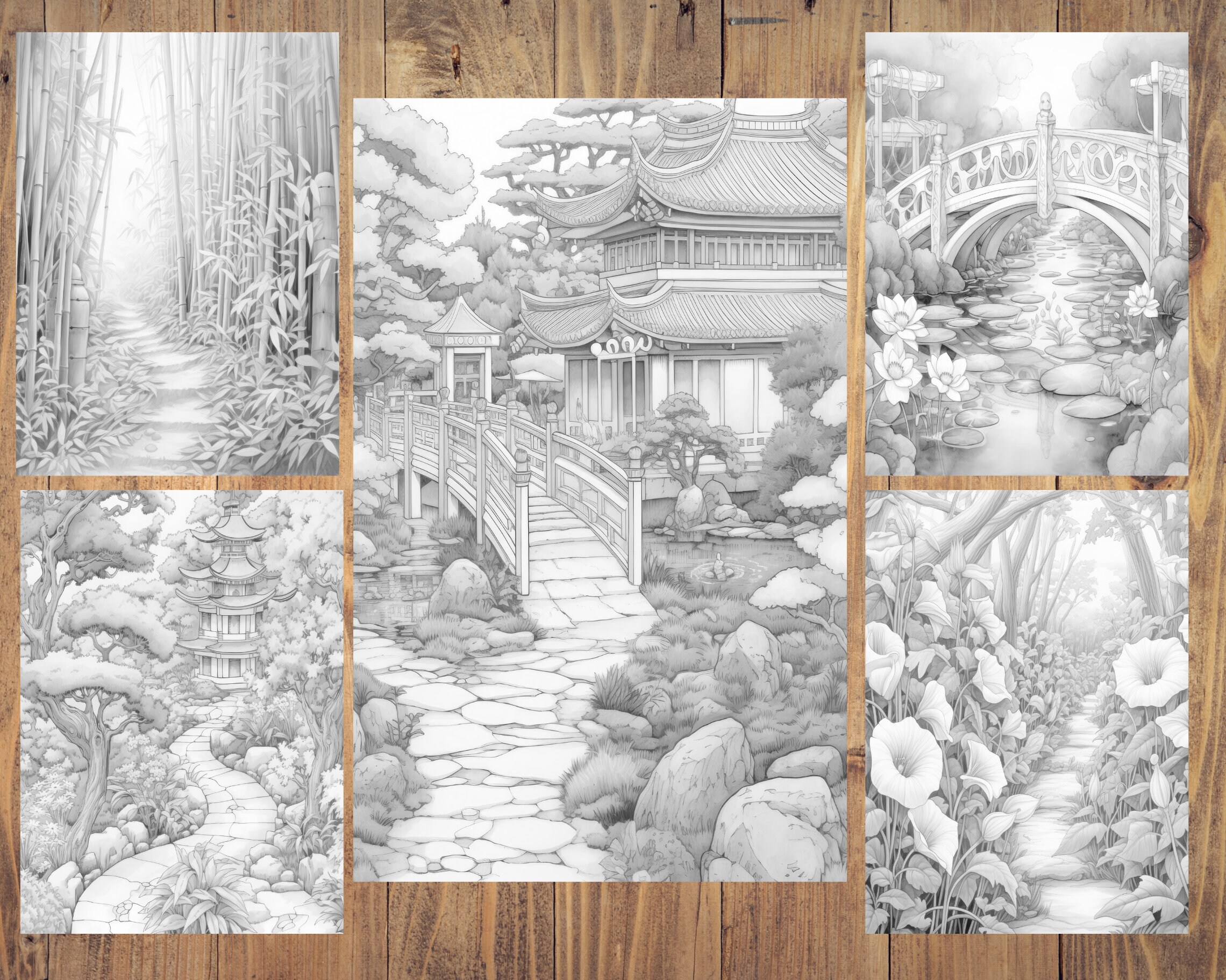 30 Flower Garden Paths Coloring Book Adults Coloring Pages - Etsy