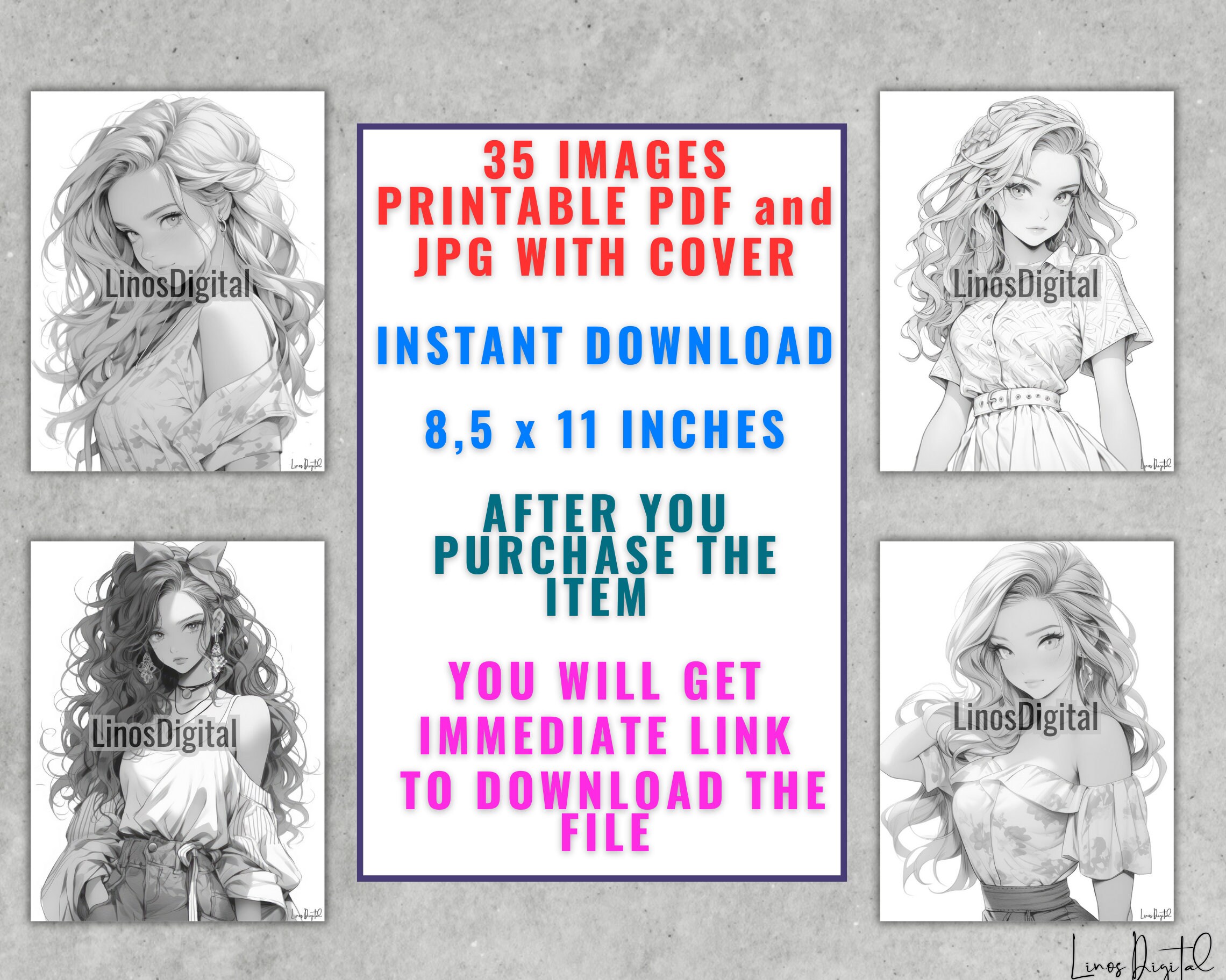 35 Summer Fashion Girls Adult Coloring Book Summer Coloring Pages ...