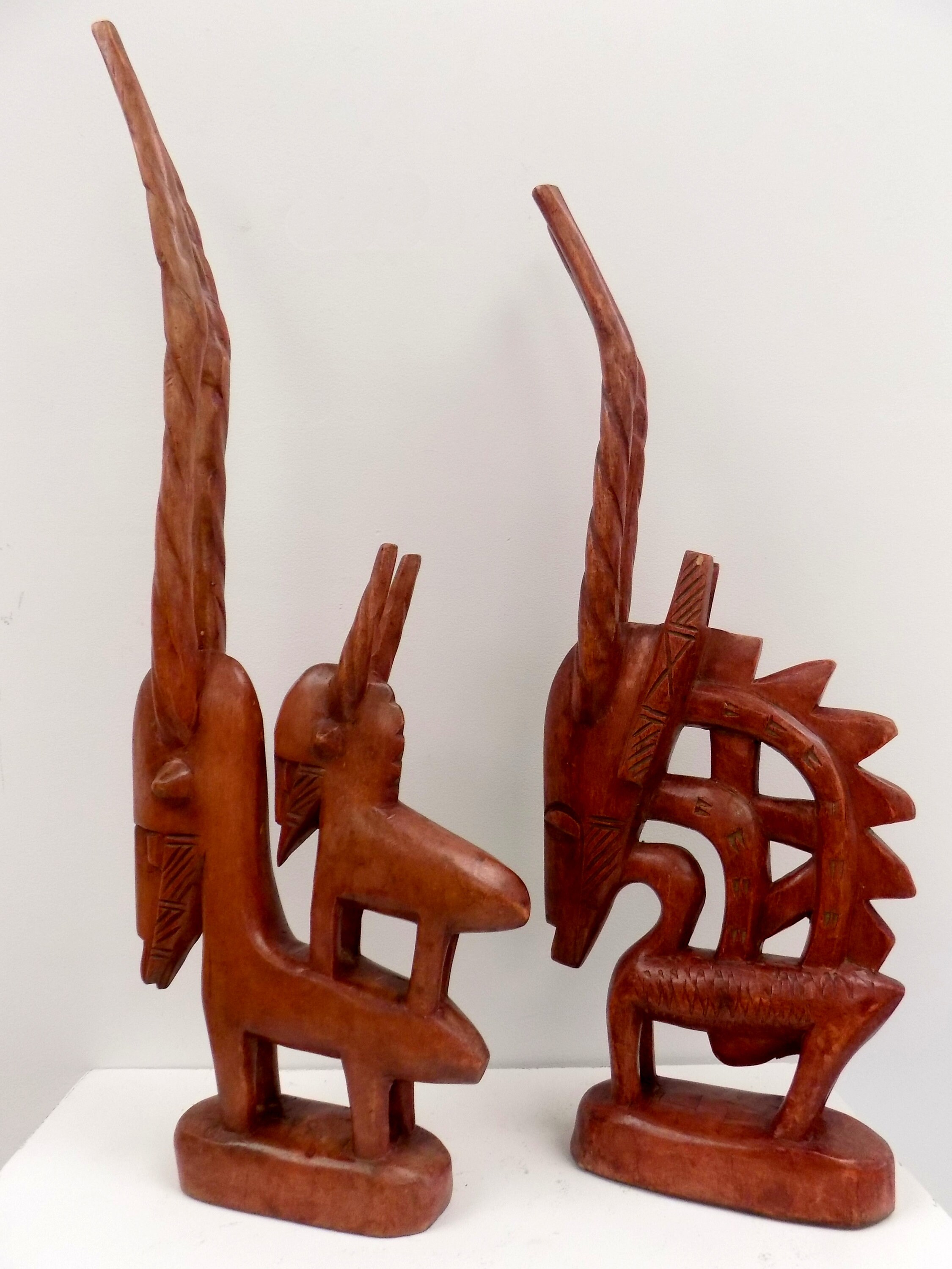 Female Chi Wara Figure mother and Child, Brown - Etsy