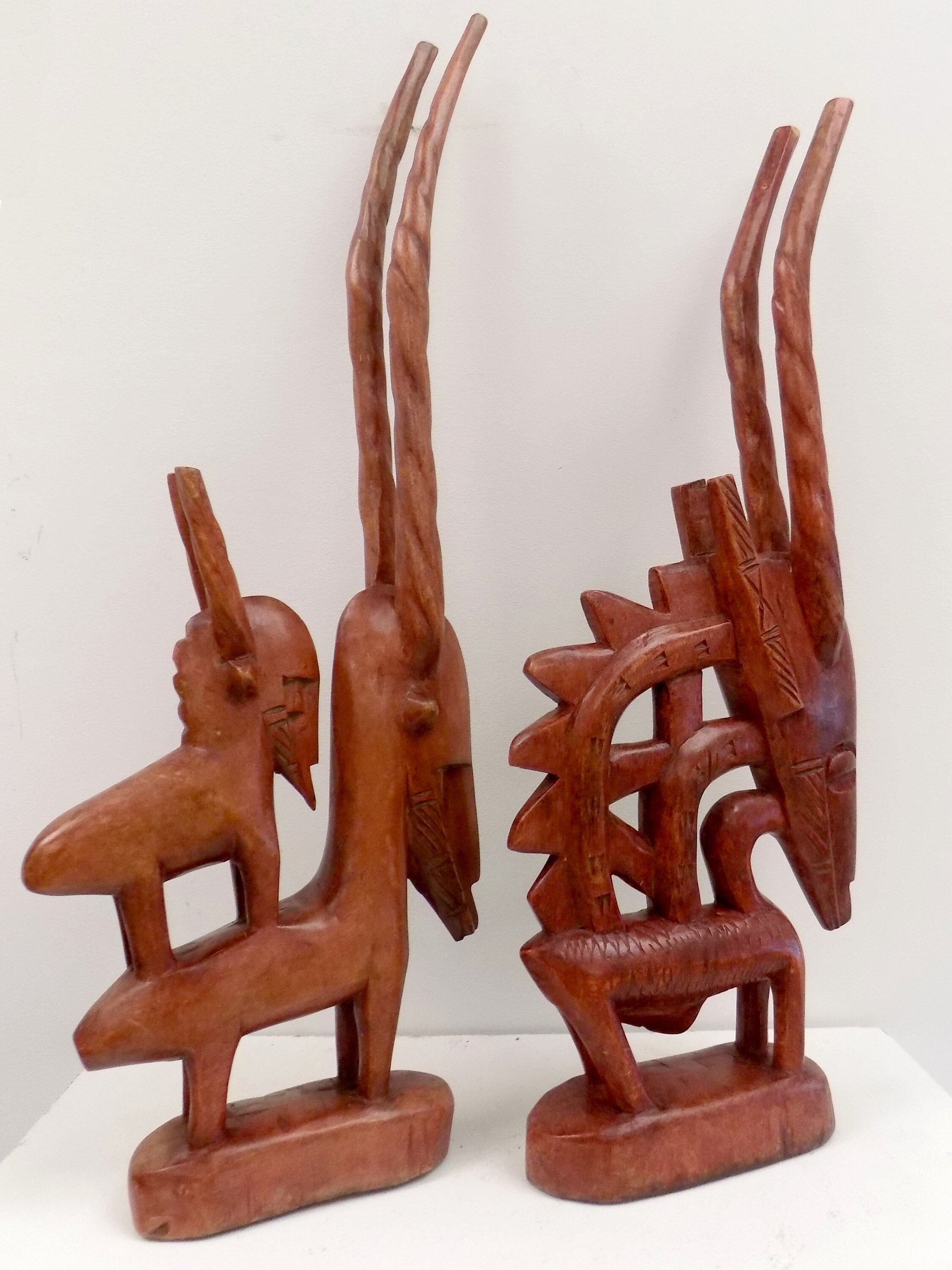Female Chi Wara Figure mother and Child, Brown - Etsy