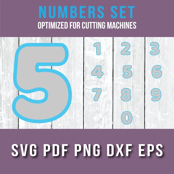 Layered Numbers Svg - Etsy