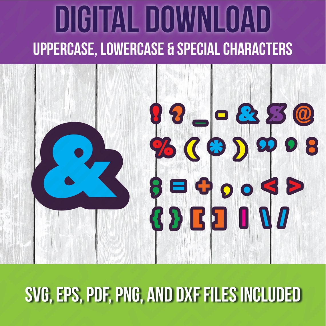 A Colorful Individual Letter Set of Svg Cut Files for Cricut | Etsy