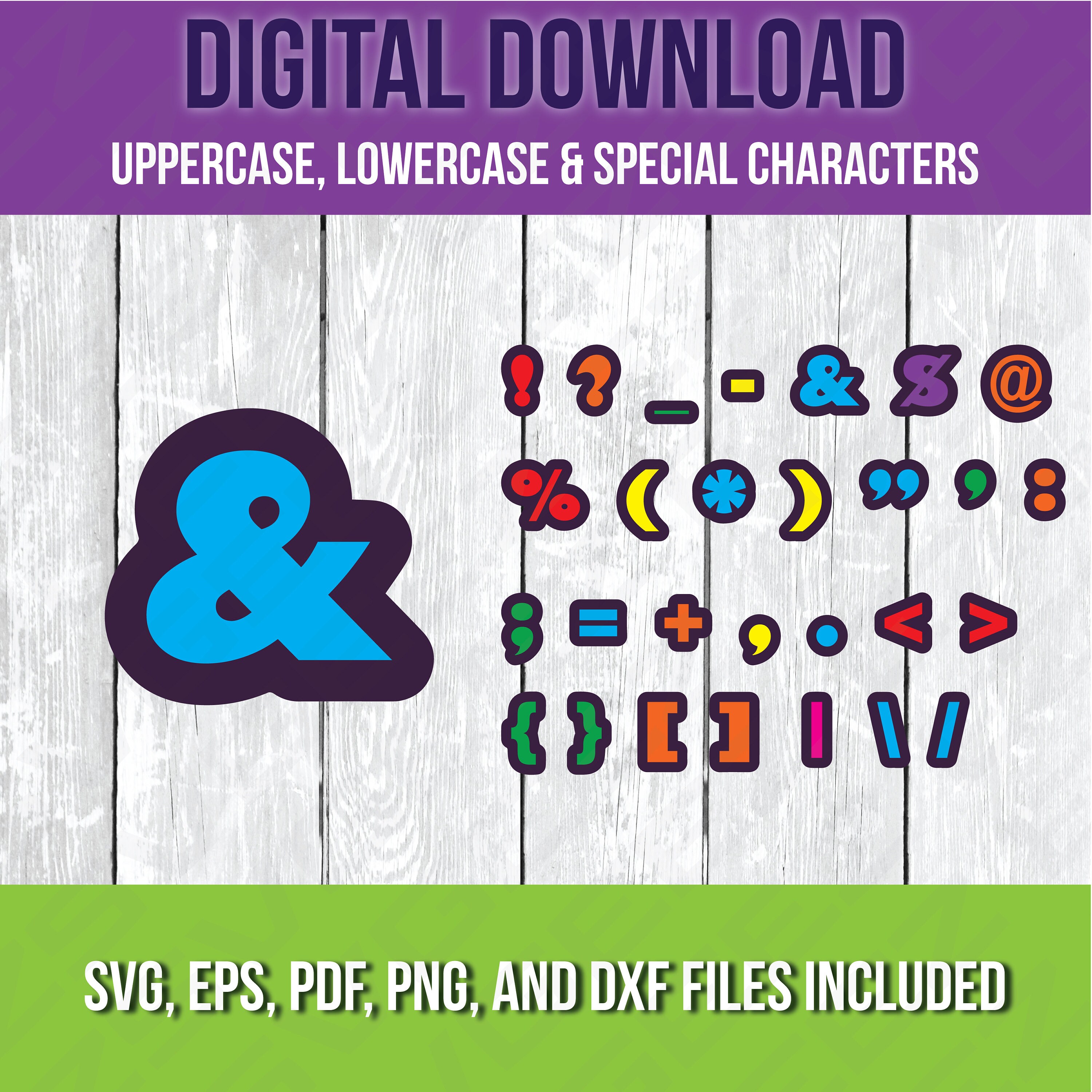 A Colorful Individual Letter Set of Svg Cut Files for Cricut ...