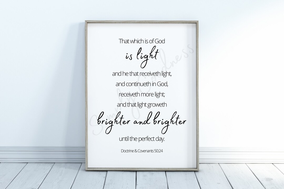 God is Light, Minimalistic Wall Art - Etsy