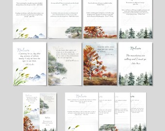 Nature Beauty Homeschool Printable Handwriting Charlotte - Etsy