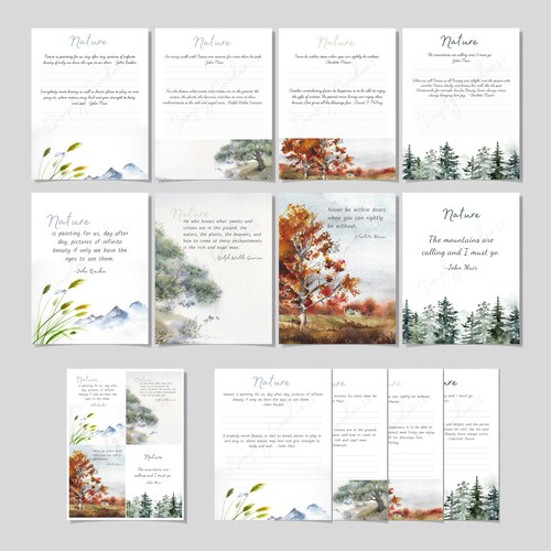 Nature Printable Cursive Handwriting Print Handwriting - Etsy