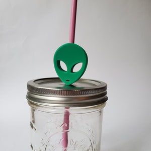 Alien Head Straw Topper Straw Buddy -- Multiple Colors - Etsy